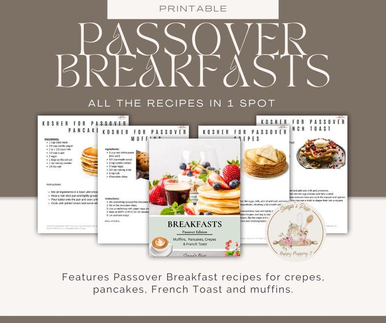 Passover Breakfast Recipes | Printable Kosher for Pesach Ebook ...