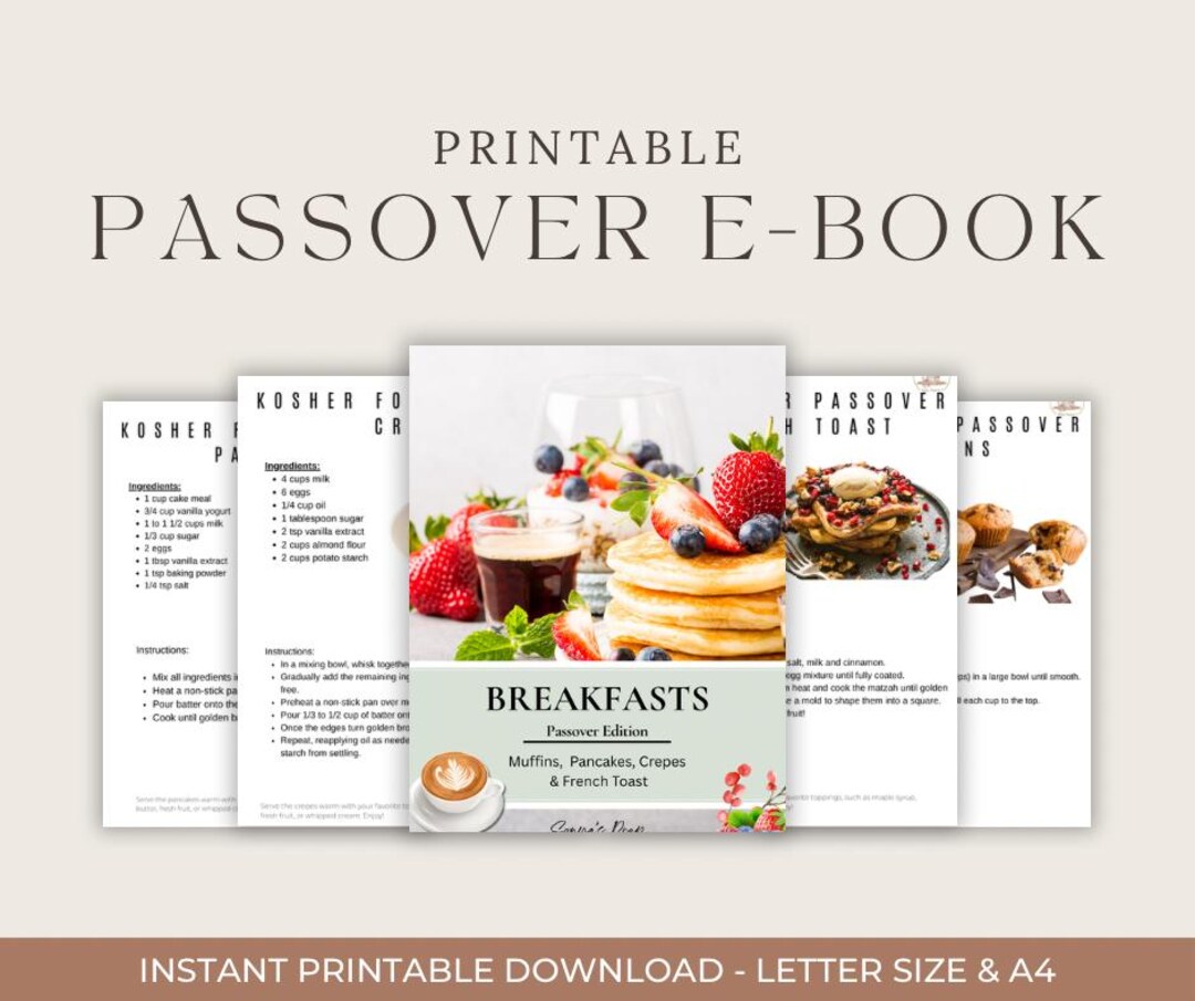 Passover Breakfast Recipes | Printable Kosher for Pesach Ebook ...