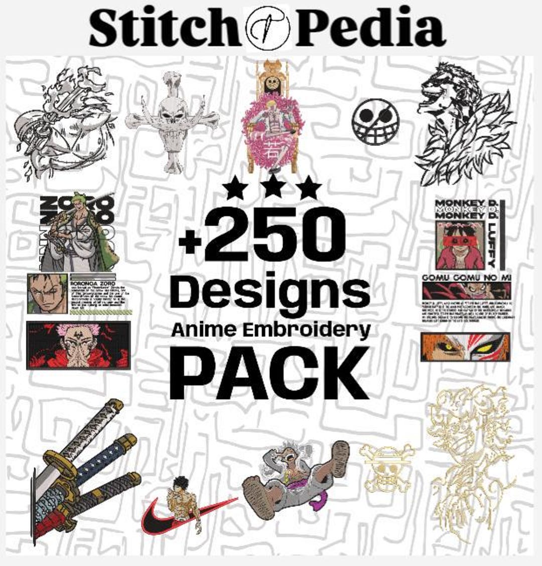 Pack +250 Anime Inspired Embroidery Design Files - Etsy