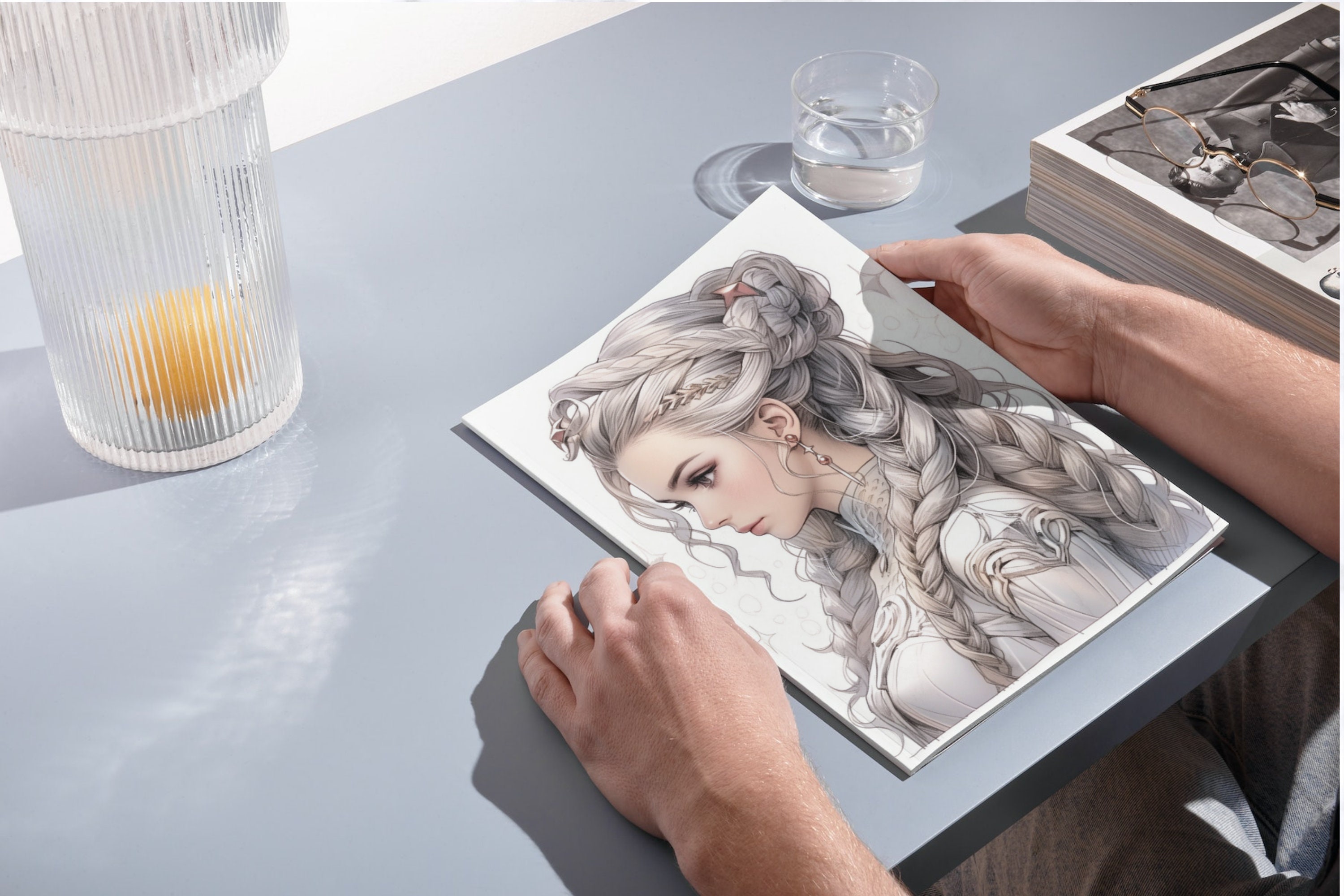 Girls Hairstyle Digital Coloring Book, Women Timeless and Elegant Style ...