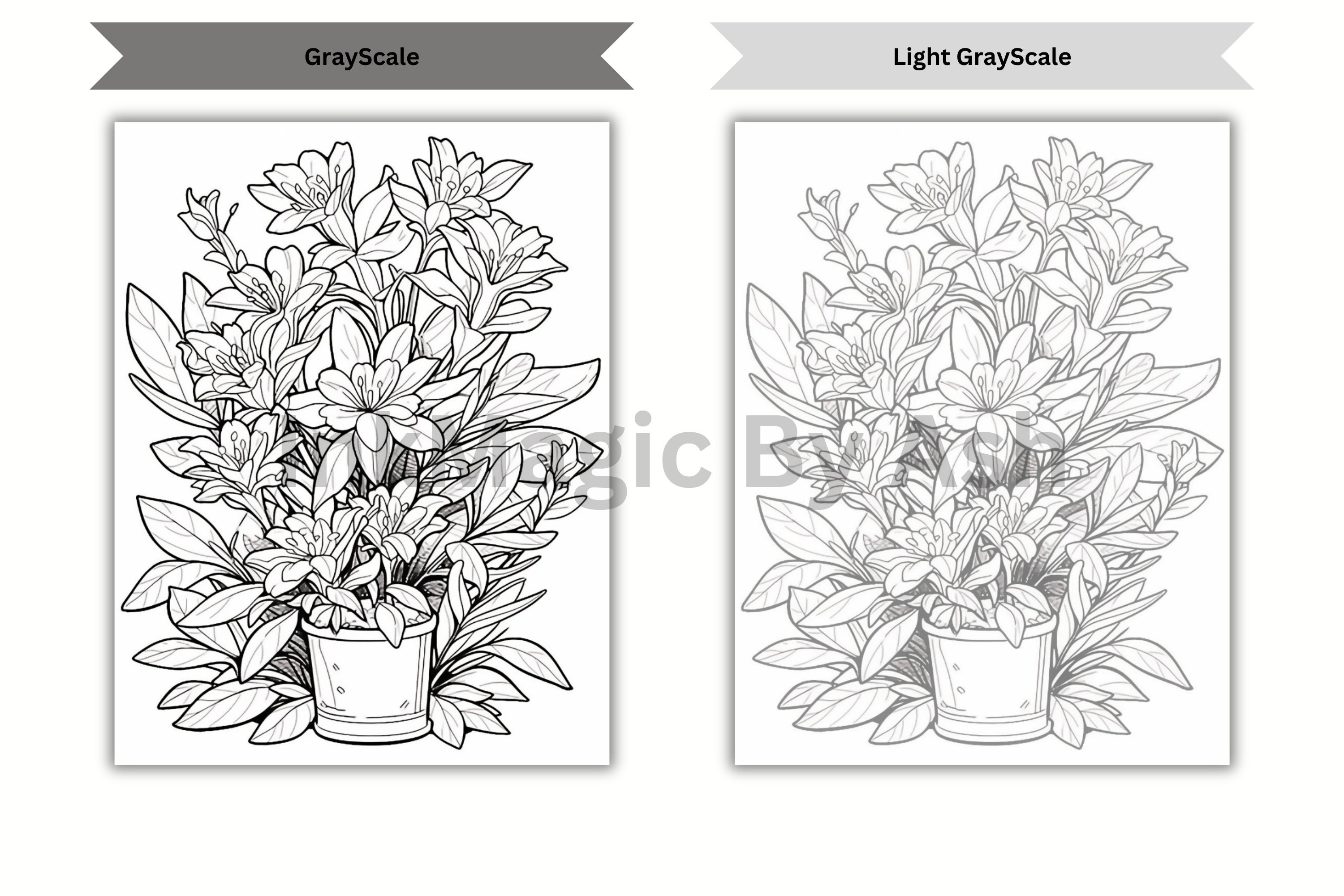 Houseplant Coloring Pages for Adults and Kids 31 Printable Adorable ...