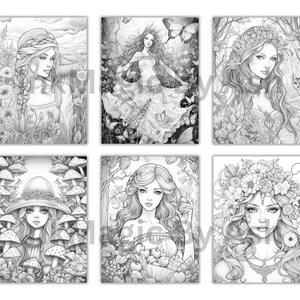 43 Enchanted Girls Coloring Pages for Fantasy Anime Fans Adults+kids ...