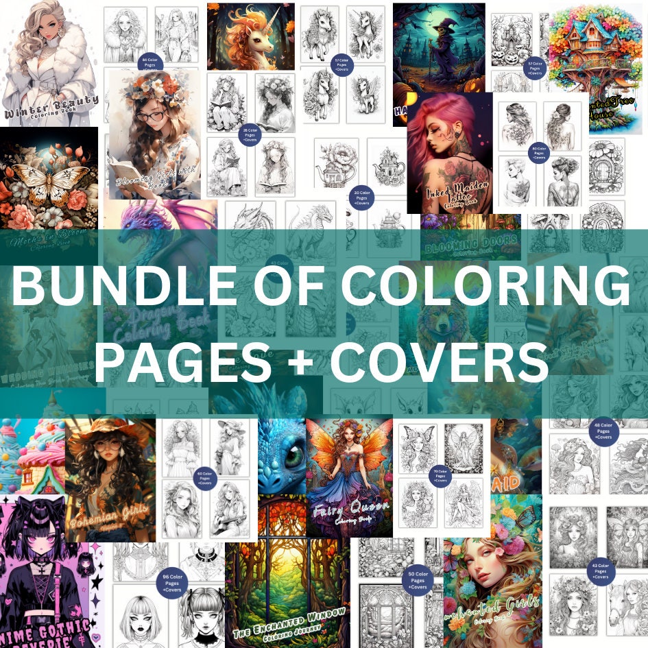 6000+ Coloring Book ,whole Store Bundle Printable Coloring Pages for ...