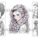 Girls Hairstyle Digital Coloring Book, Women Timeless and Elegant Style ...