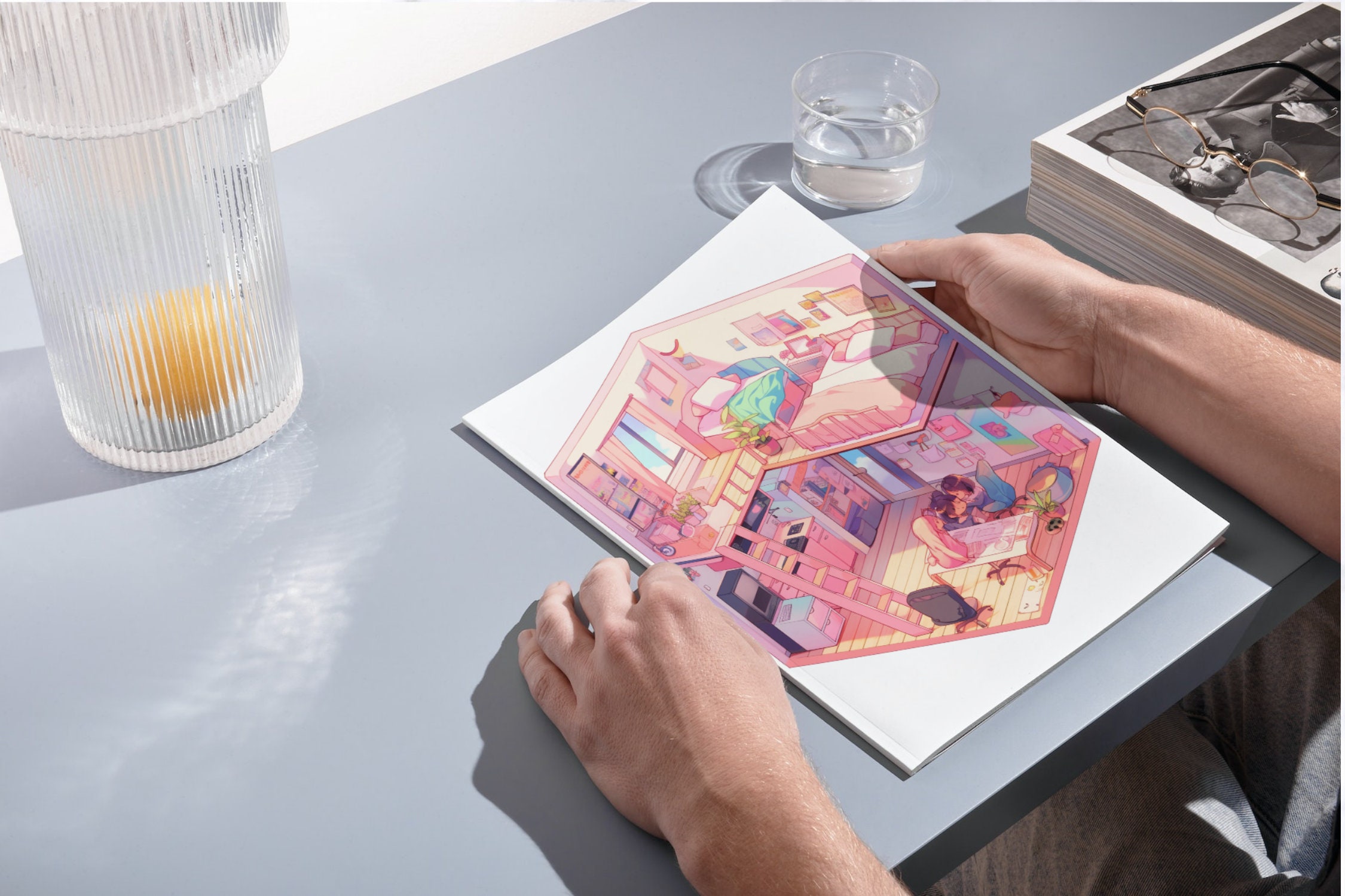 Pocket Room Coloring Book for Relaxing,interior Isometric for Adult and ...