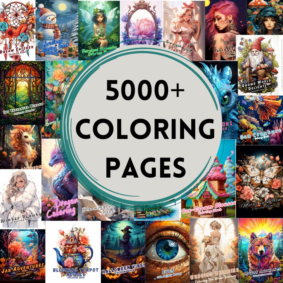 6000+ Coloring Book ,whole Store Bundle Printable Coloring Pages for ...