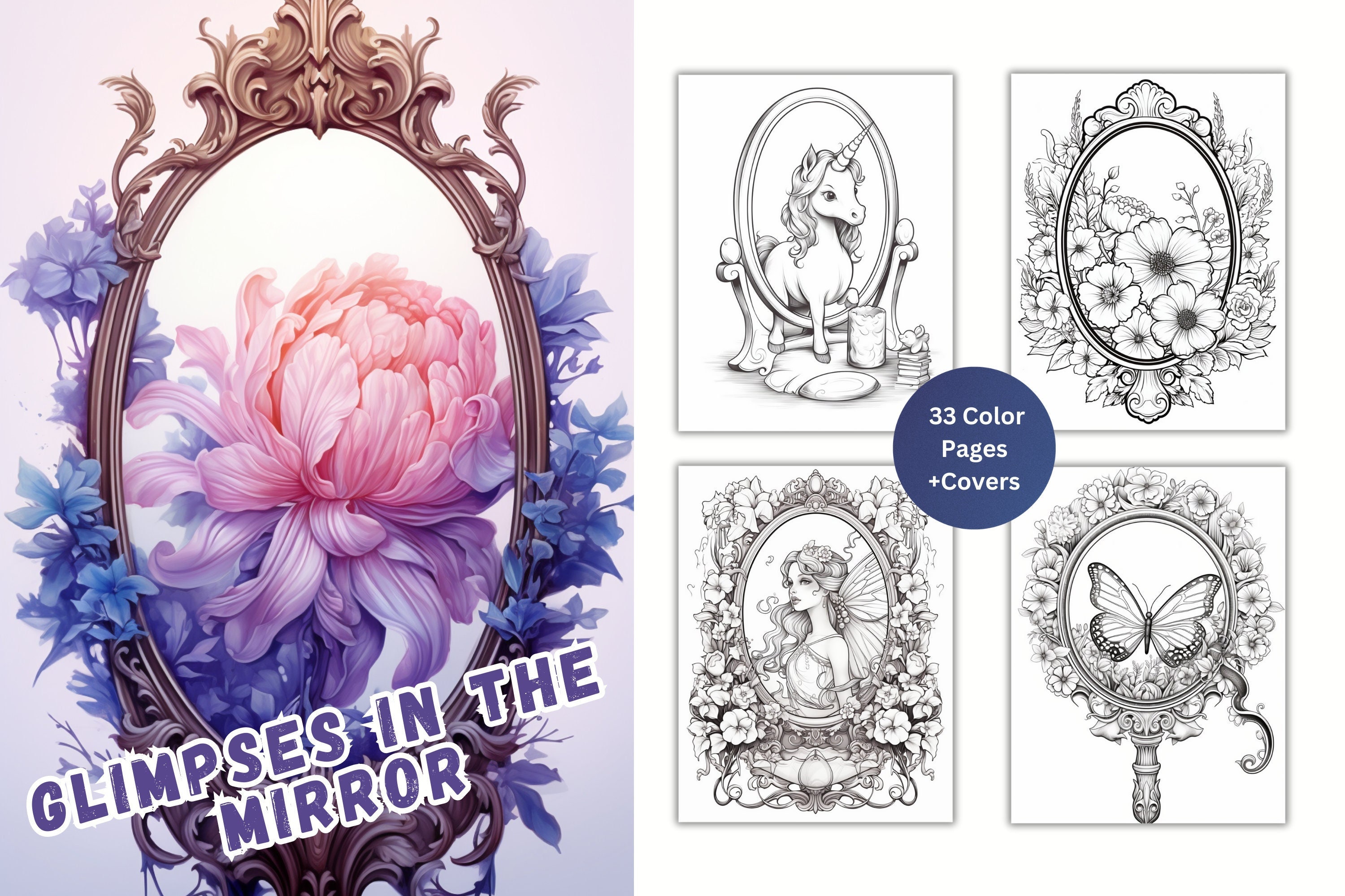 Mirror Coloring Pages For Kids