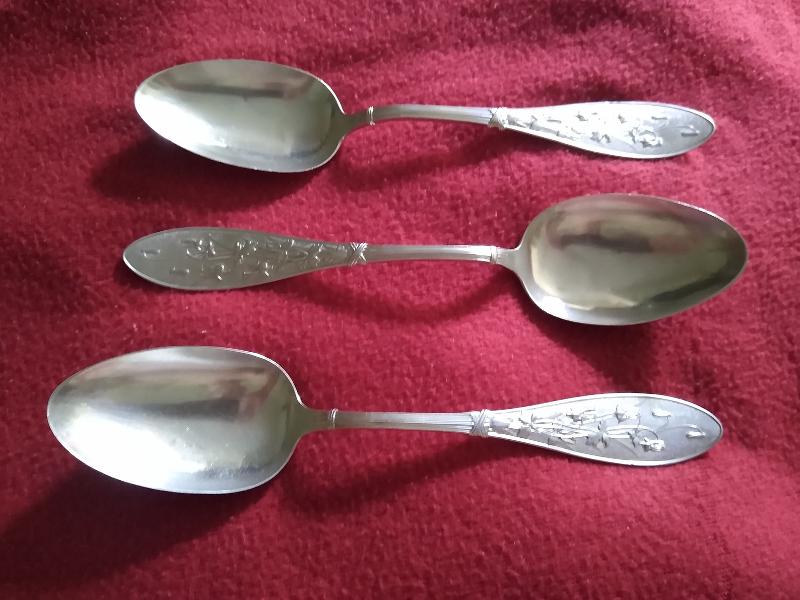 Whiting "honeysuckle" Sterling Table Serving Spoon 8.25" Japanese ...