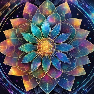 10 Cosmic Flower of Life Backgrounds - Flower of Life Computer ...