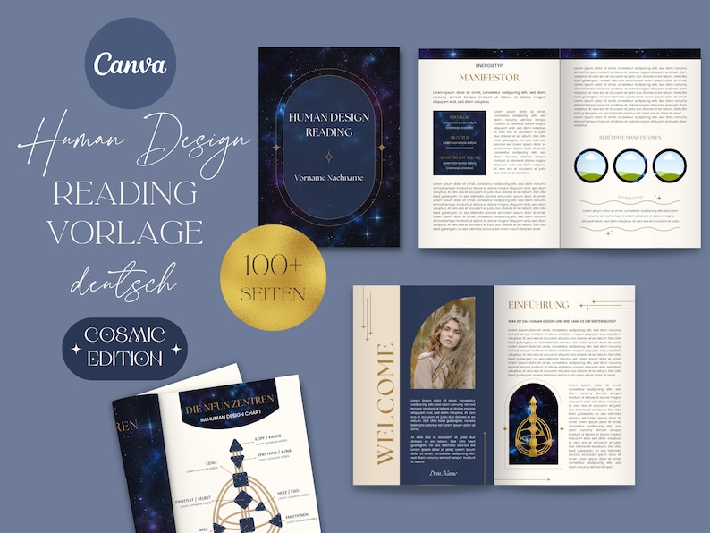 Human Design Reading Template Template for Coaches, Canva Template ...