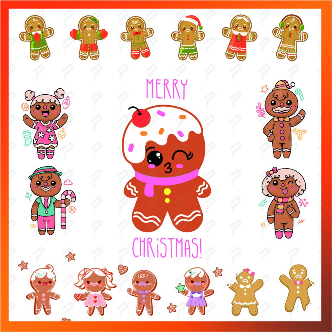 GINGERBREAD SVG BUNDLE, Christmas Gingerbread Svg,gingerbread Man Svg ...