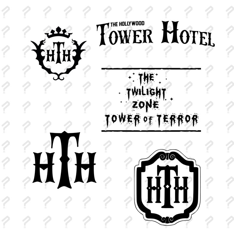 SVG Digital Download Hollywood Tower of Terror Digital Cutting File ...