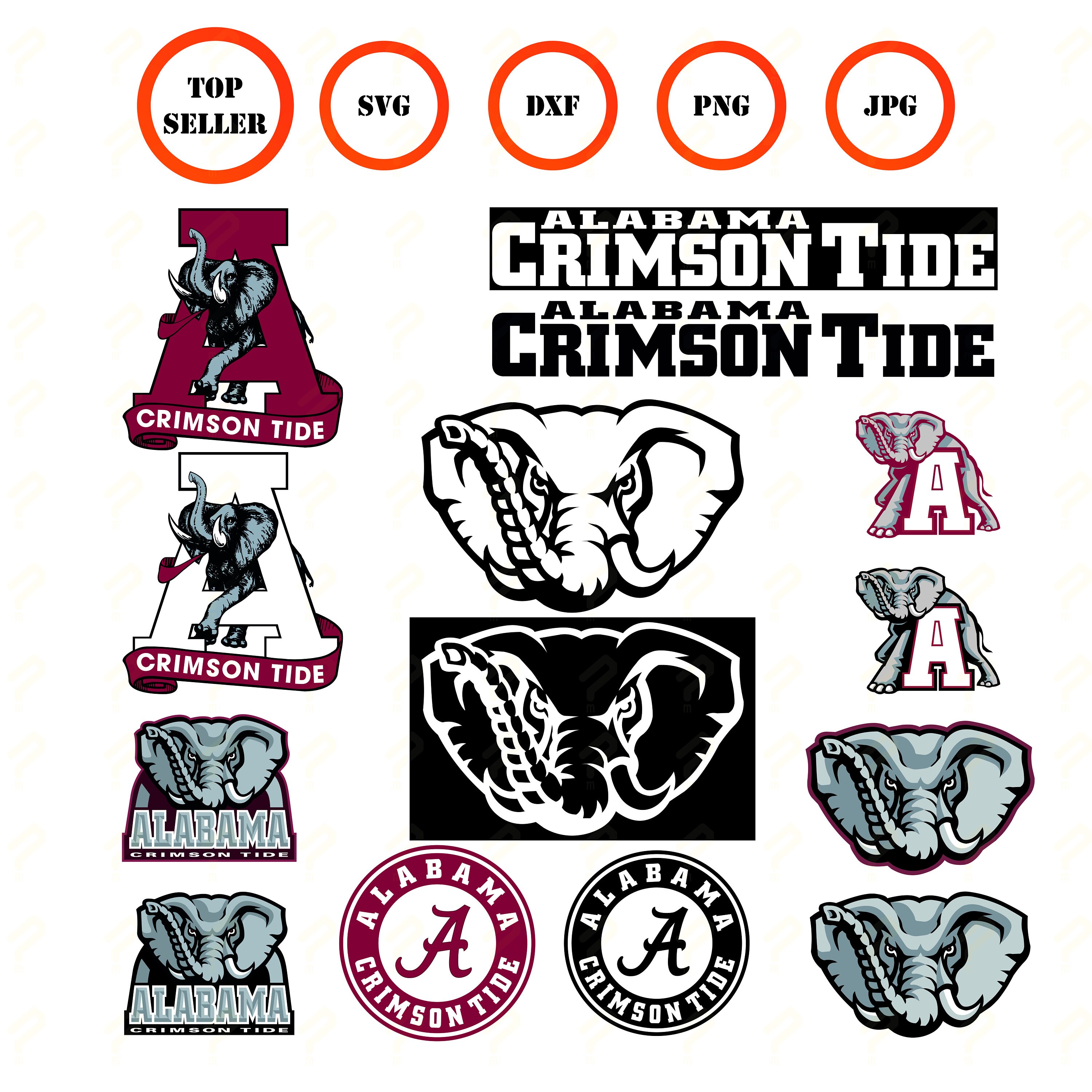 Alabama Crimson Tide SVG PNG: Roll Tide Football (digital Download) - Etsy