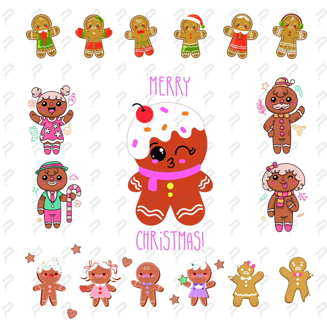 GINGERBREAD SVG BUNDLE, Christmas Gingerbread Svg,gingerbread Man Svg ...