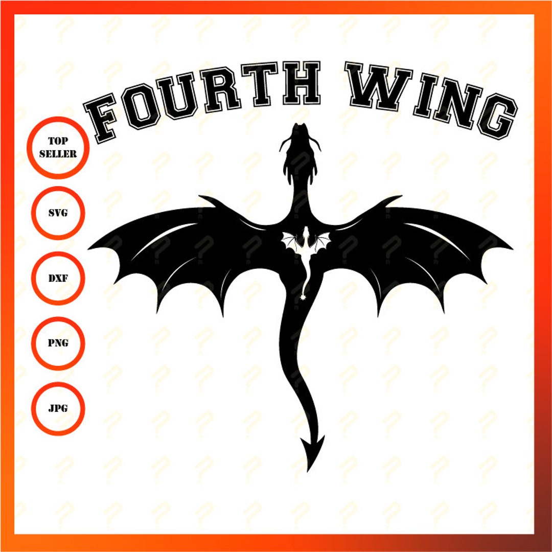 Fourth Wing Dragon SVG PNG: Romantasy Booktok Gift (digital Download ...