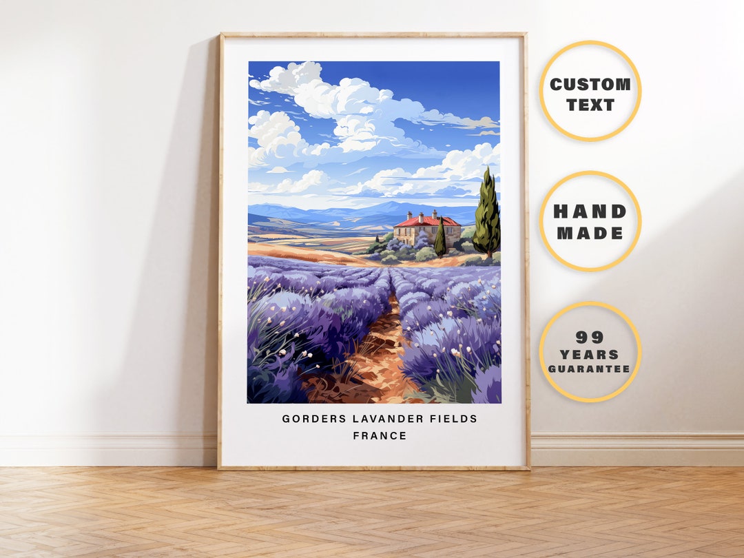 Lavender Fields Poster. Personalized French Riviera Travel Print ...