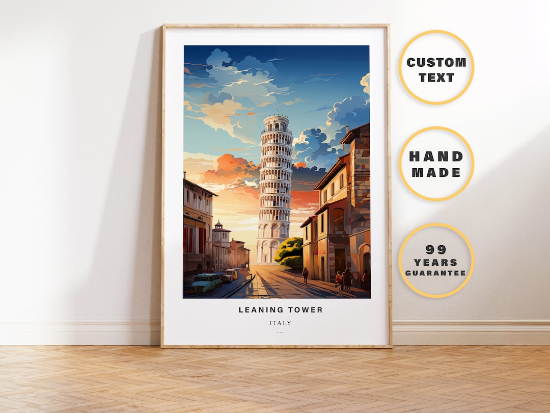 Pisa Tower Personalized Prints, Italy Home Decoration, Pisa Gift Art ...