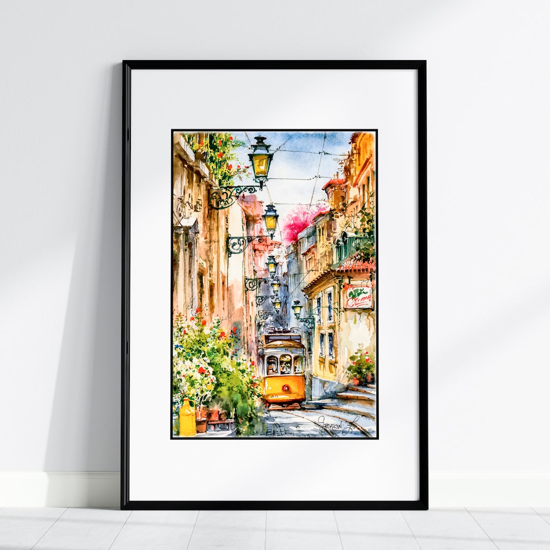 Rainy Lisbon Wall Art Prints, Europe Artwork Home Decor, Basilica Da ...