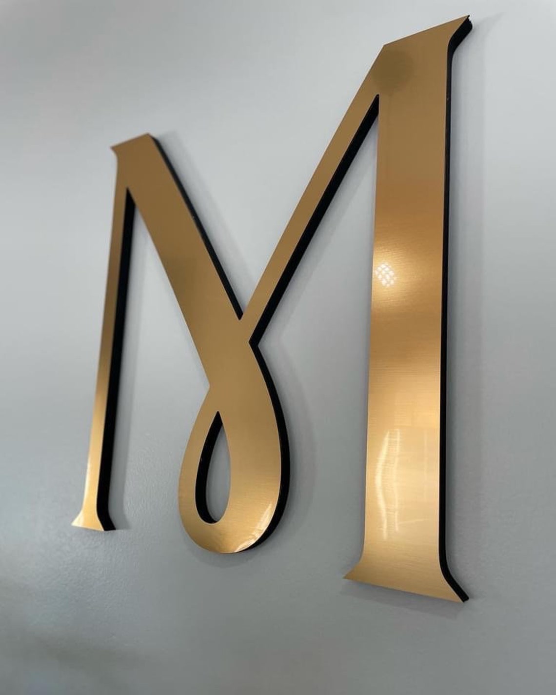 Brushed Gold Dimensional Logo/letter Sign for Business - Etsy