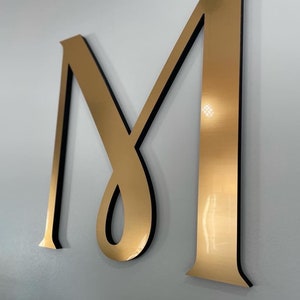 Brushed Gold Dimensional Logo/letter Sign for Business - Etsy