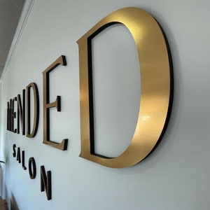Brushed Gold Dimensional Logo/letter Sign for Business - Etsy