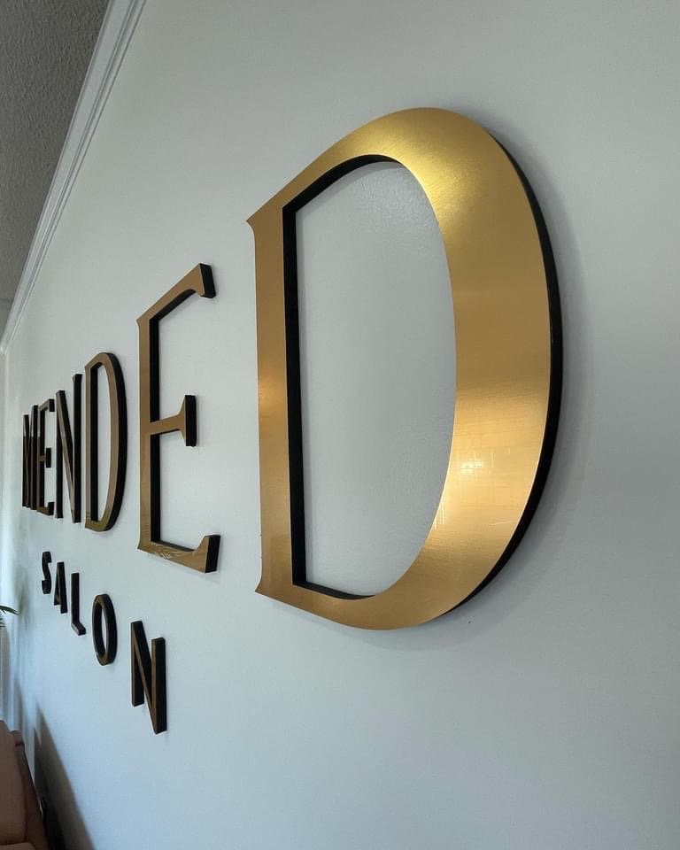 Brushed Gold Dimensional Logo/letter Sign for Business - Etsy