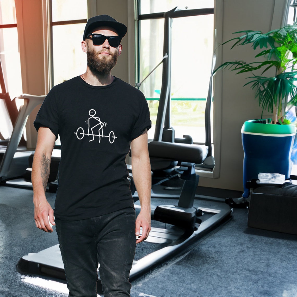 Energetic Stickman, Weightlifting T-shirt. Gift for the Gym. - Etsy