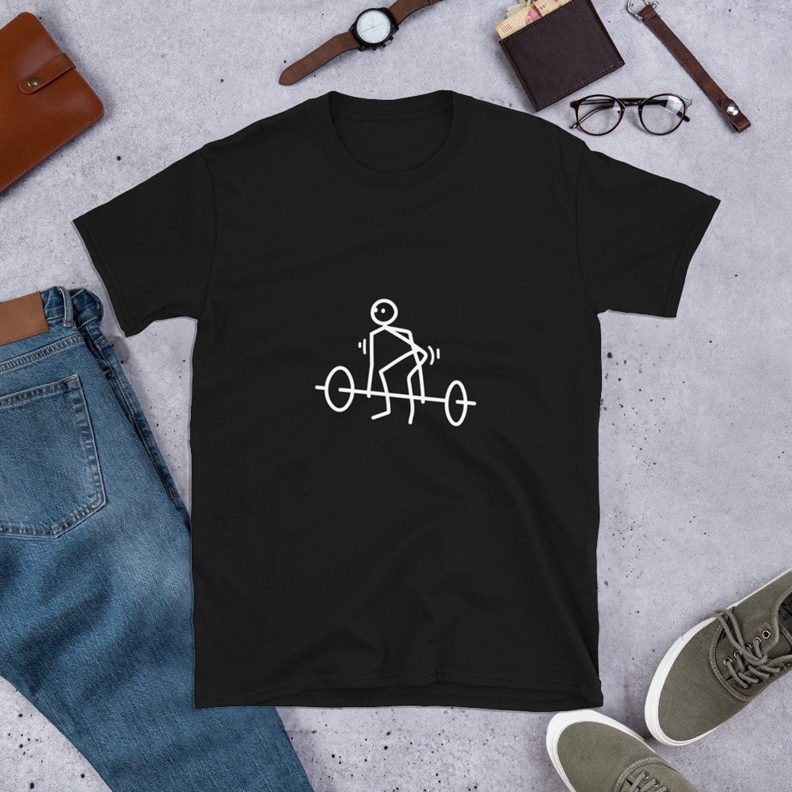Energetic Stickman, Weightlifting T-shirt. Gift for the Gym. - Etsy