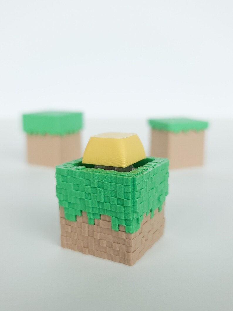 Minecraft Grass Block Keyboard Switch Holder Mechanical Keycap Holder ...
