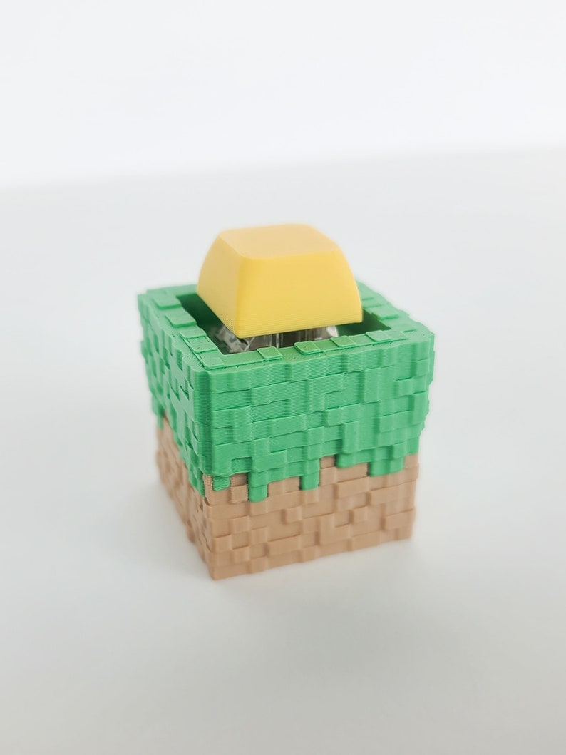 Minecraft Grass Block Keyboard Switch Holder Mechanical Keycap Holder ...
