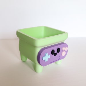 Cute Cozy Square Gaming Controller Planter | Gaming Desk Accessory ...