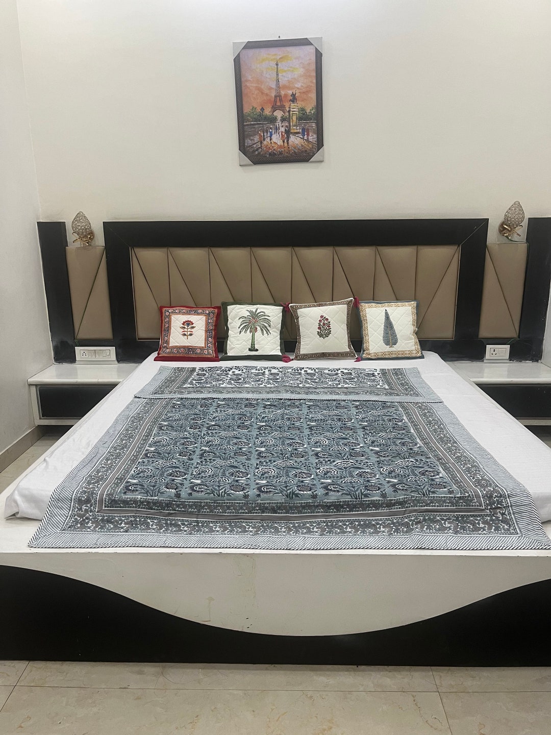 Hand Block Print Cotton Dohar Handmade Ac Blanket Reversible Dohar Ac ...
