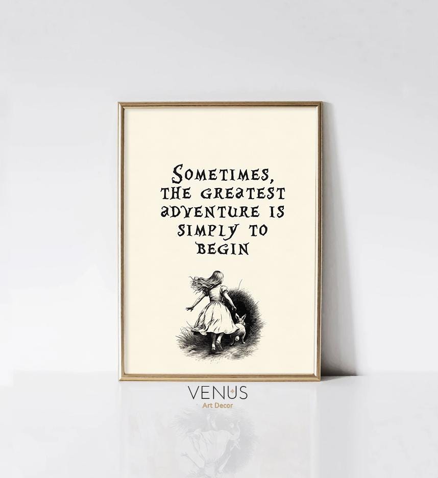 Motivational Quotes, Alice in Wonderland Quote Print, the White Rabbit ...