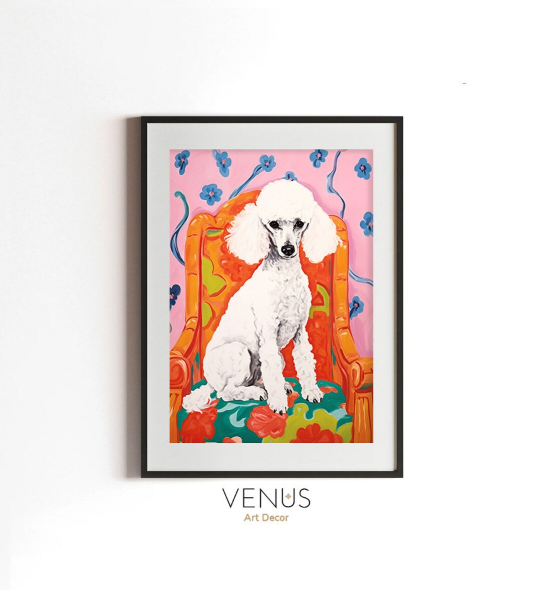 Poodle Print, White Poodle Dog Print Download, Cute Poodle Printable ...