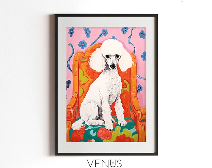 Queen Isabelle Spoiled Poodle Art , Dog Art - Etsy