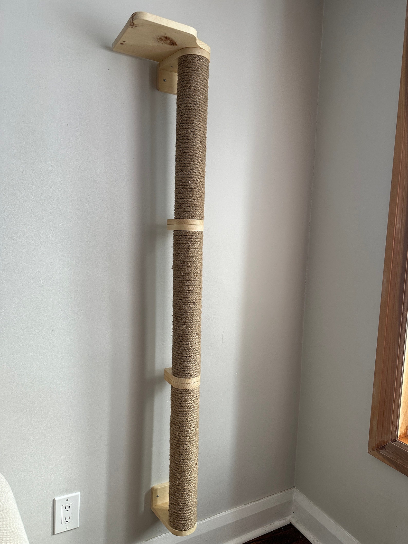 Cat Tree Furniture Wall Scratching Post Custom Modern Wooden Cat Tree ...