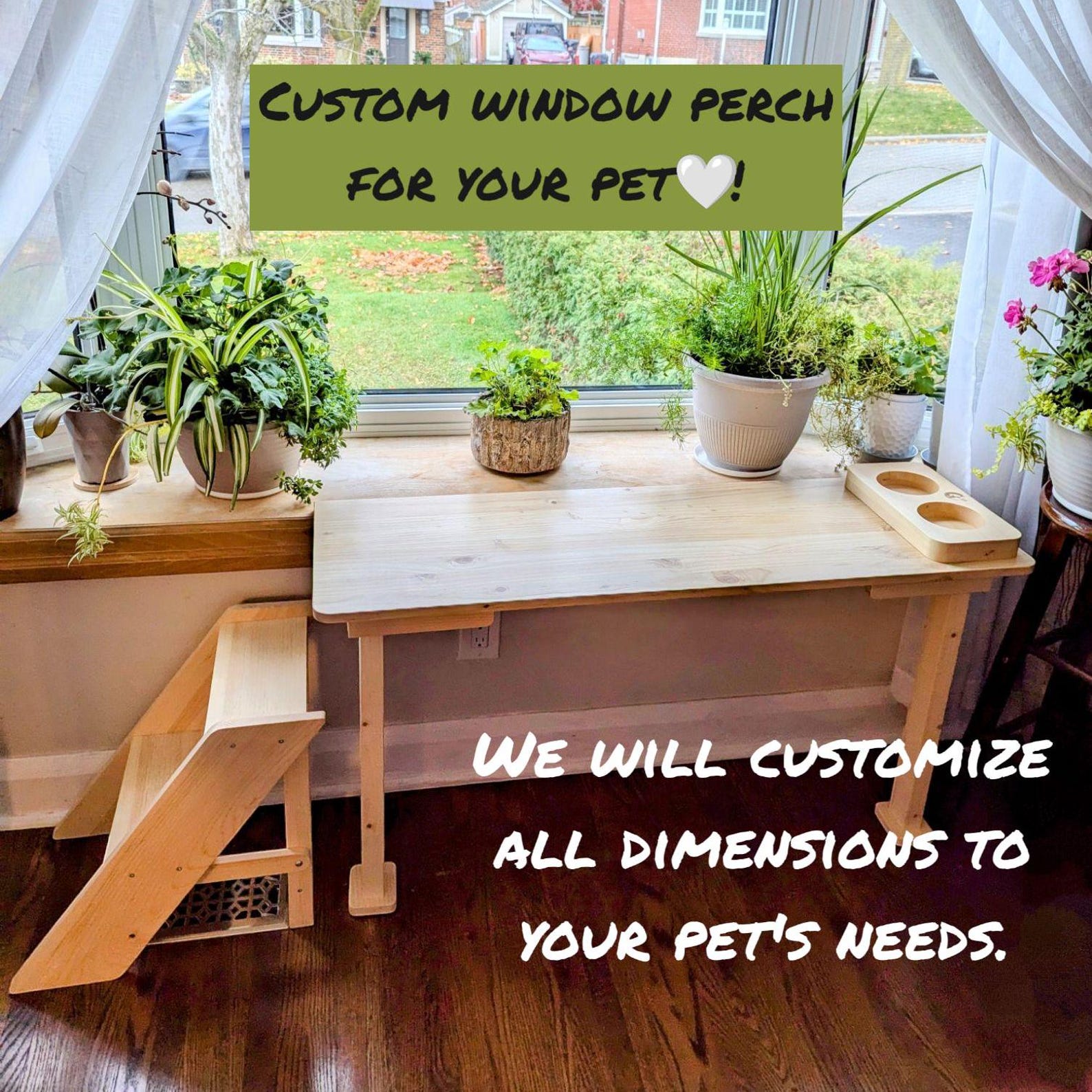 Dog Window Perch Winndow Seat for Pet Wooden Dog Furniture Windowsill ...