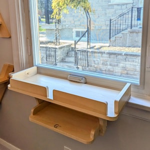 Wooden Dog Window Perch: Natural Windowsill Pet Seat With Storage - Etsy