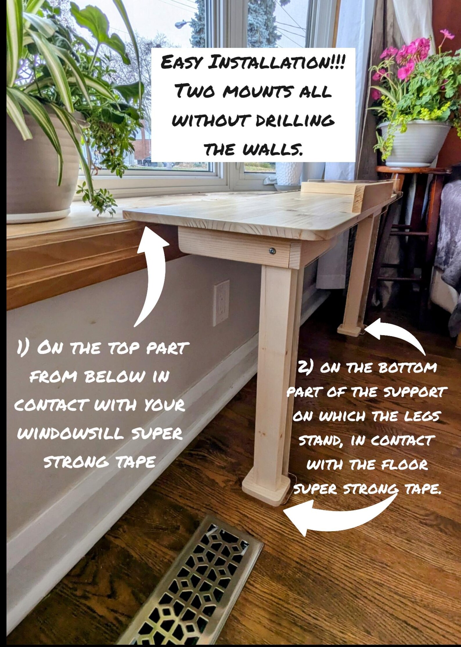 Wooden Dog Window Perch: No-drill Pet Windowsill, Custom Size - Etsy