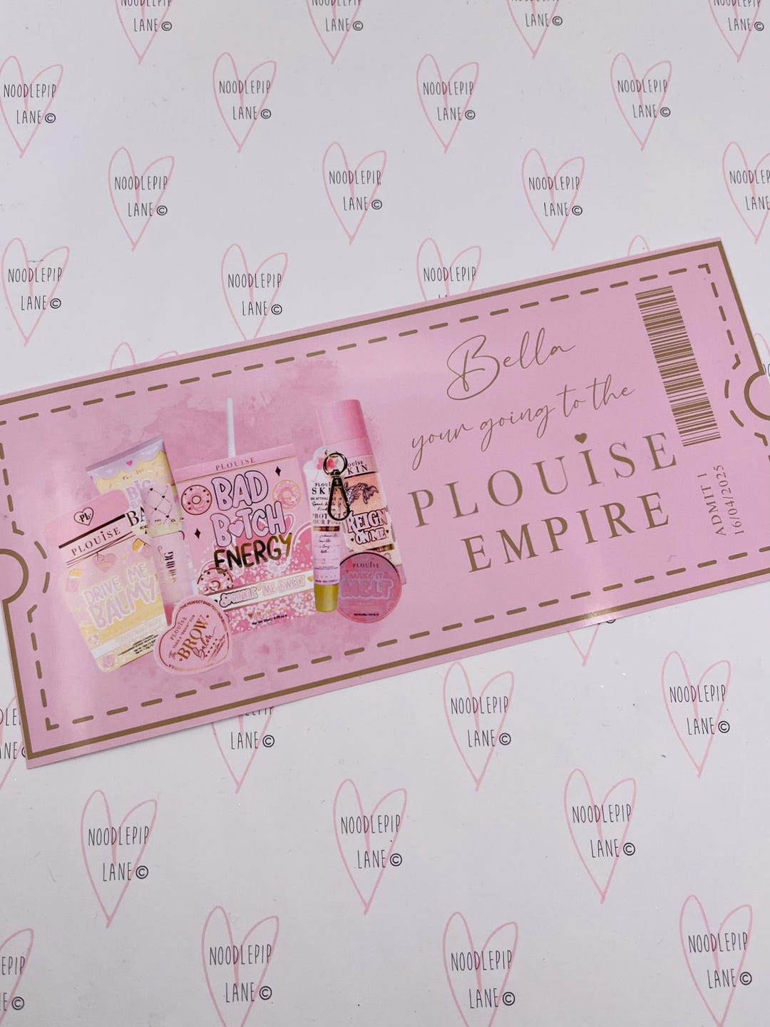 Plouise Ticket Voucher, Personalised Voucher, Personalised P Louise ...
