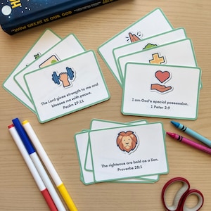 Kids' Scripture Cards | Children's Bible Verse Cards | Kids' Memory ...