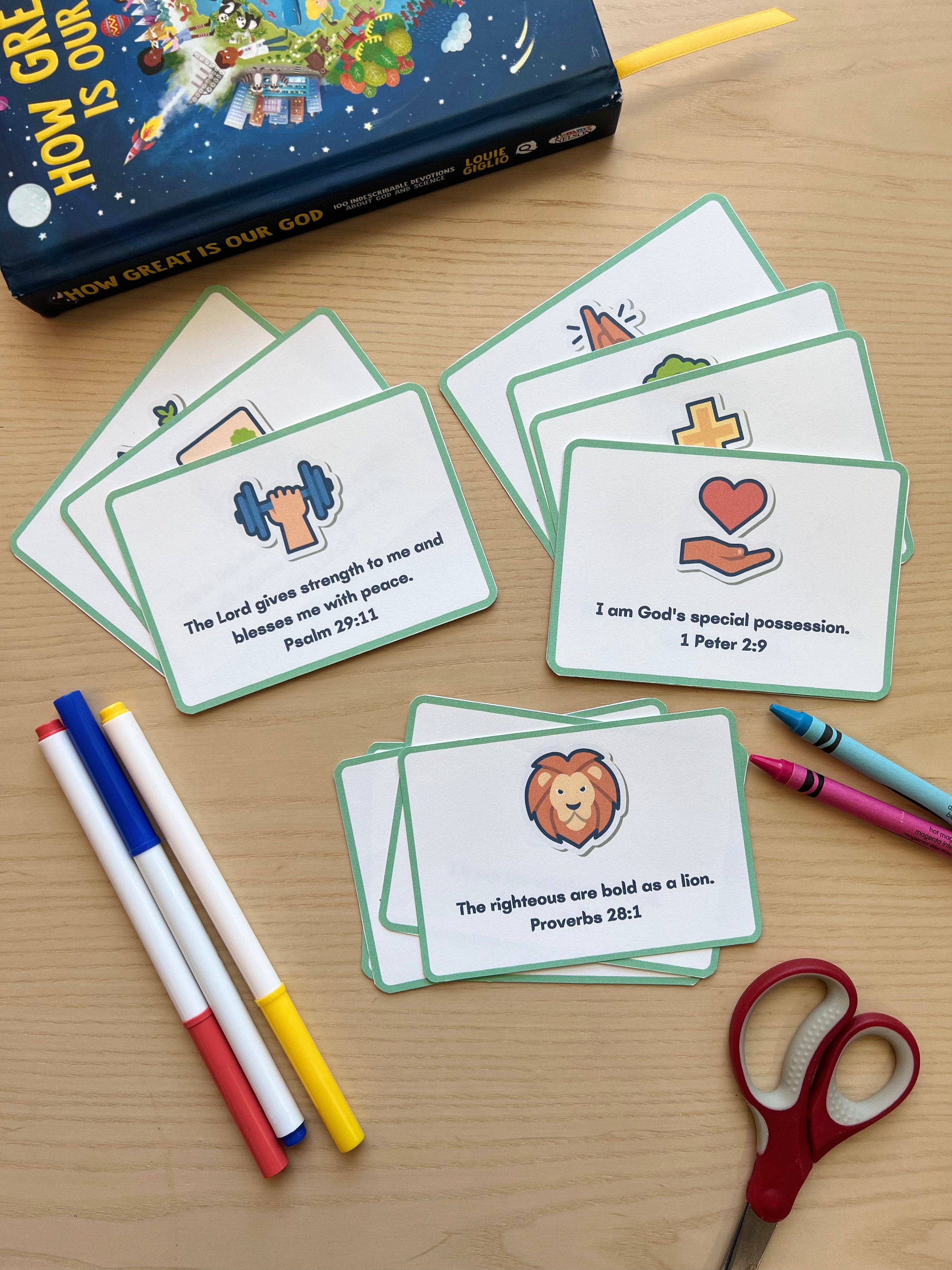 Kids' Scripture Cards | Children's Bible Verse Cards | Kids' Memory ...