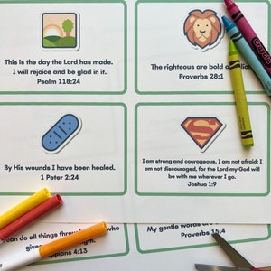 Kids' Scripture Cards | Children's Bible Verse Cards | Kids' Memory ...