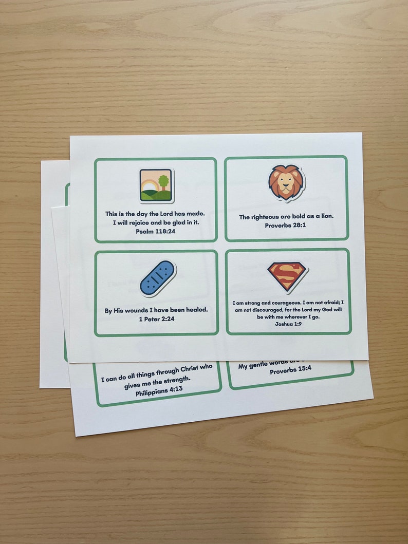 Kids' Scripture Cards | Children's Bible Verse Cards | Kids' Memory ...