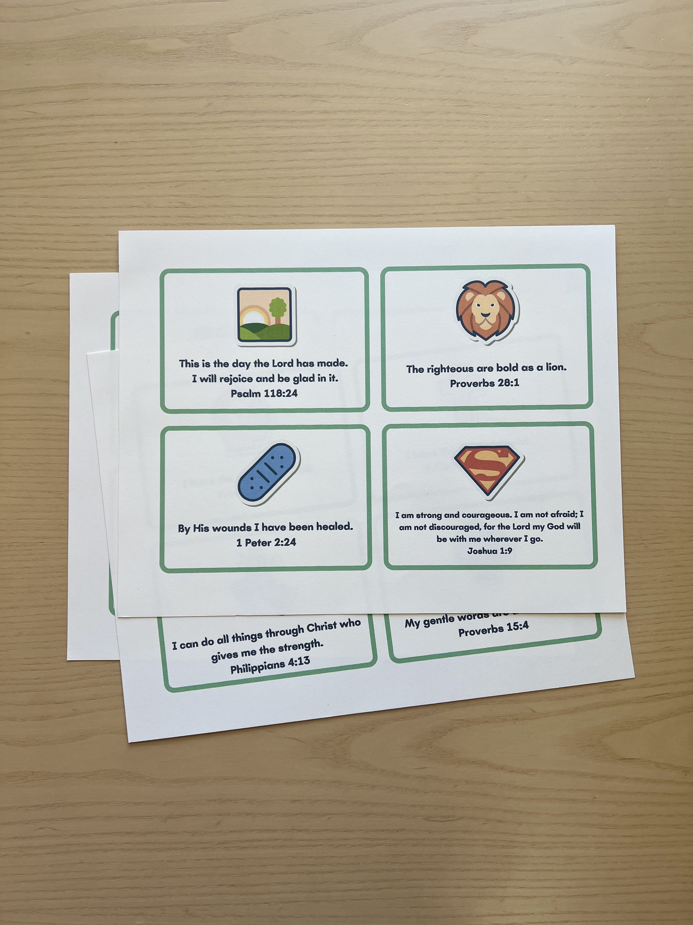 Kids' Scripture Cards | Children's Bible Verse Cards | Kids' Memory ...