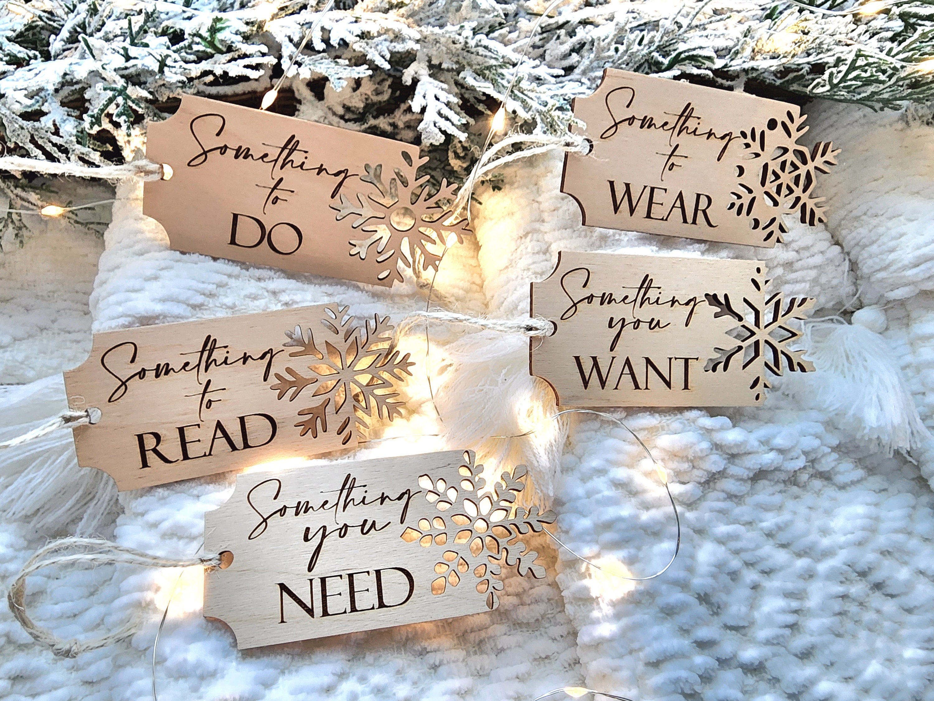 Gift Tags Set of 5 Something Gift Tags Snowflake Gift Tags Christmas ...