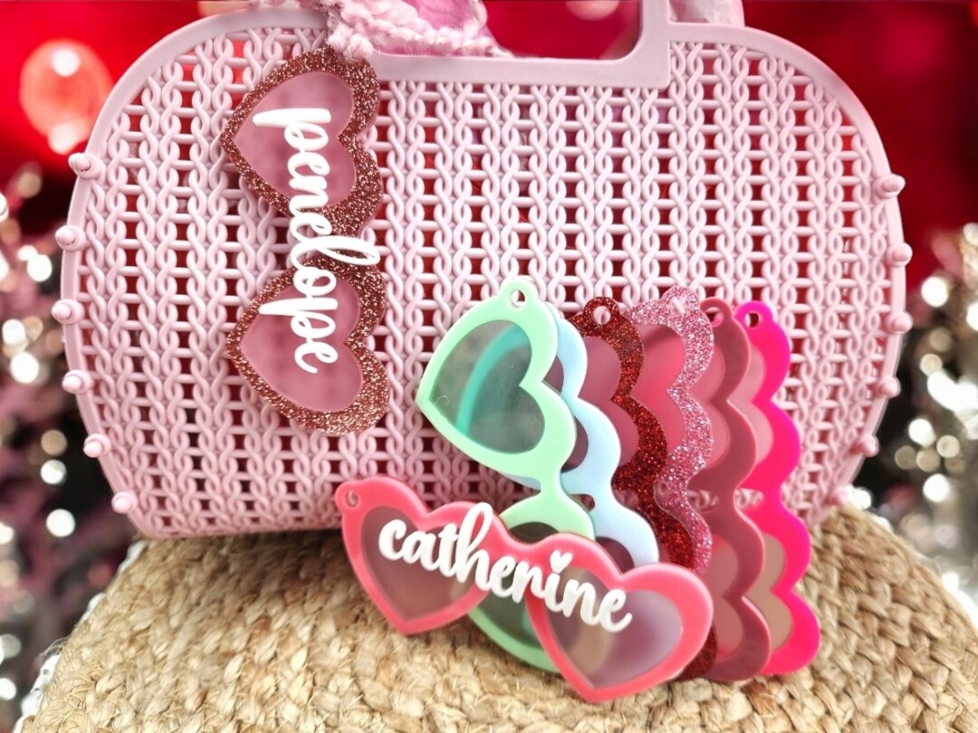 Heart Glasses Valentine's Day Tag | Basket Tag | Valentines Name Tag ...