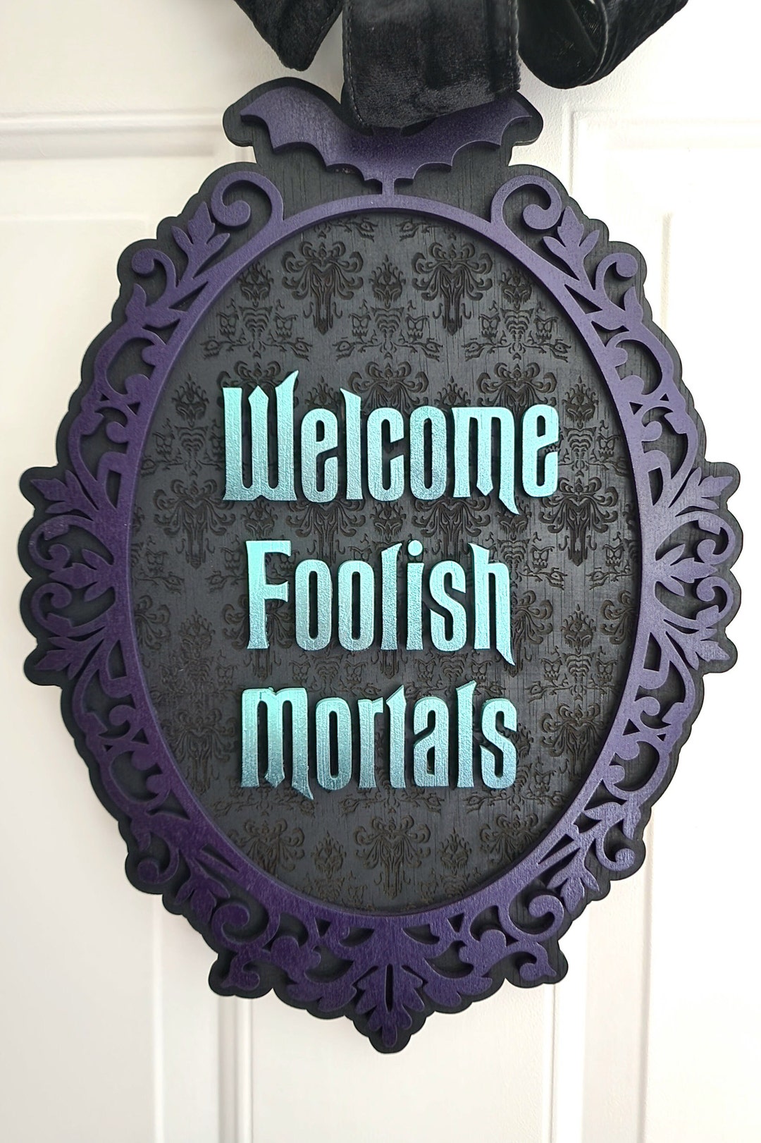 Welcome Foolish Mortals Door or Wall Hanger Decor Sign - Etsy