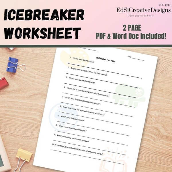 Get to Know Your Student Worksheet - Etsy