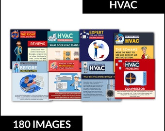HVAC Social Media Posts for Facebook & Instagram Templates - Etsy